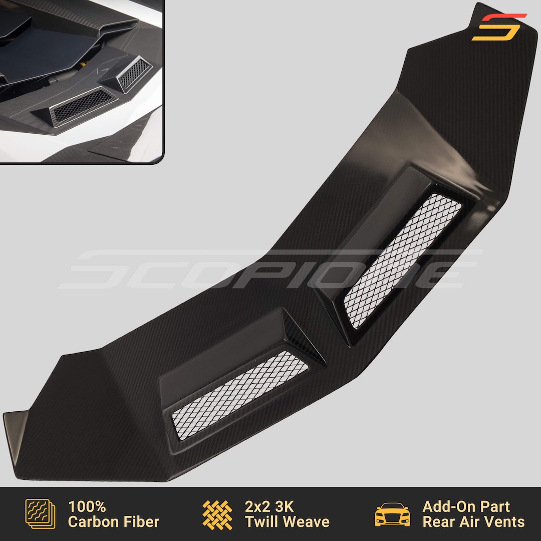 Scopione Carbon Fiber Engine Rear Air Intake Vents for Lamborghini ...