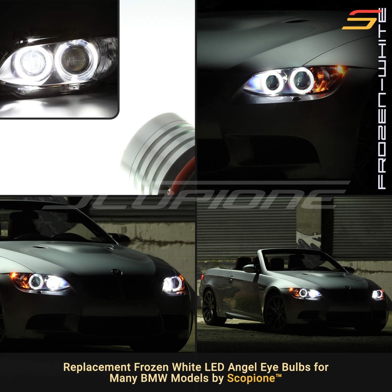 Scopione Angel Eyes Headlight LED Bulbs for BMW 00-03 5 Series E39 M5 ...