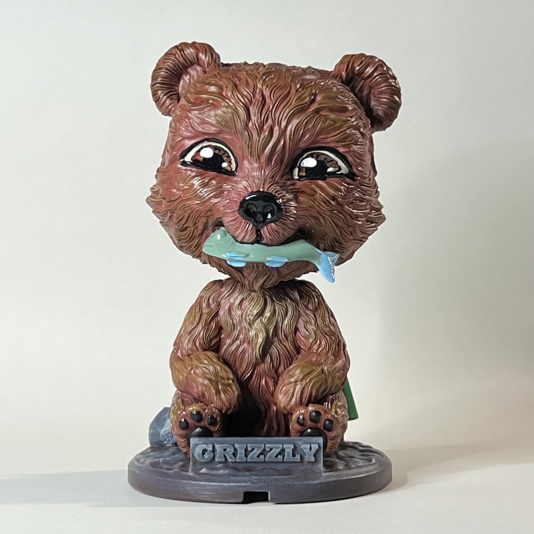 Bobblehead Grizzly Bear, Fun Desk Decoration, Wildlife Forest Decor ...