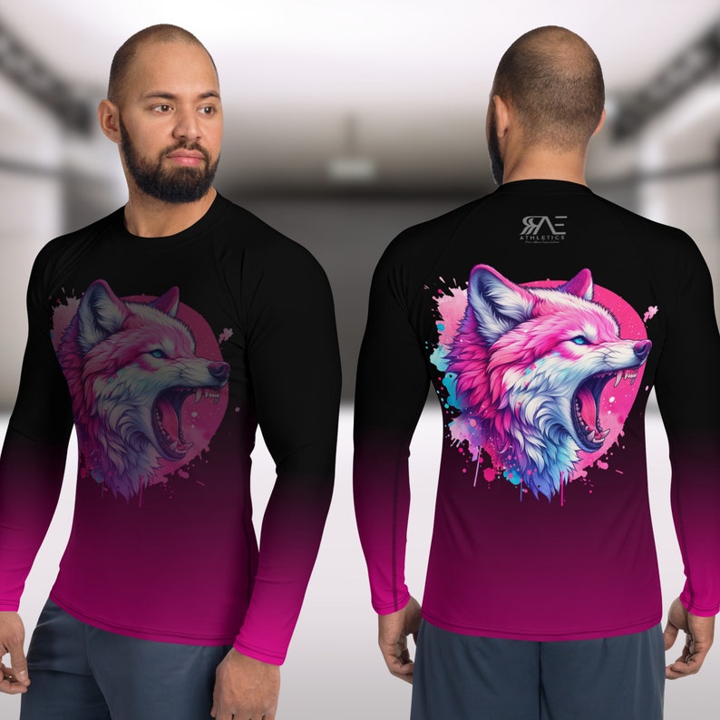 Jiu Jitsu Rashguard Alpha Wolf | BJJ Rash Guard for Kids Women Men ...
