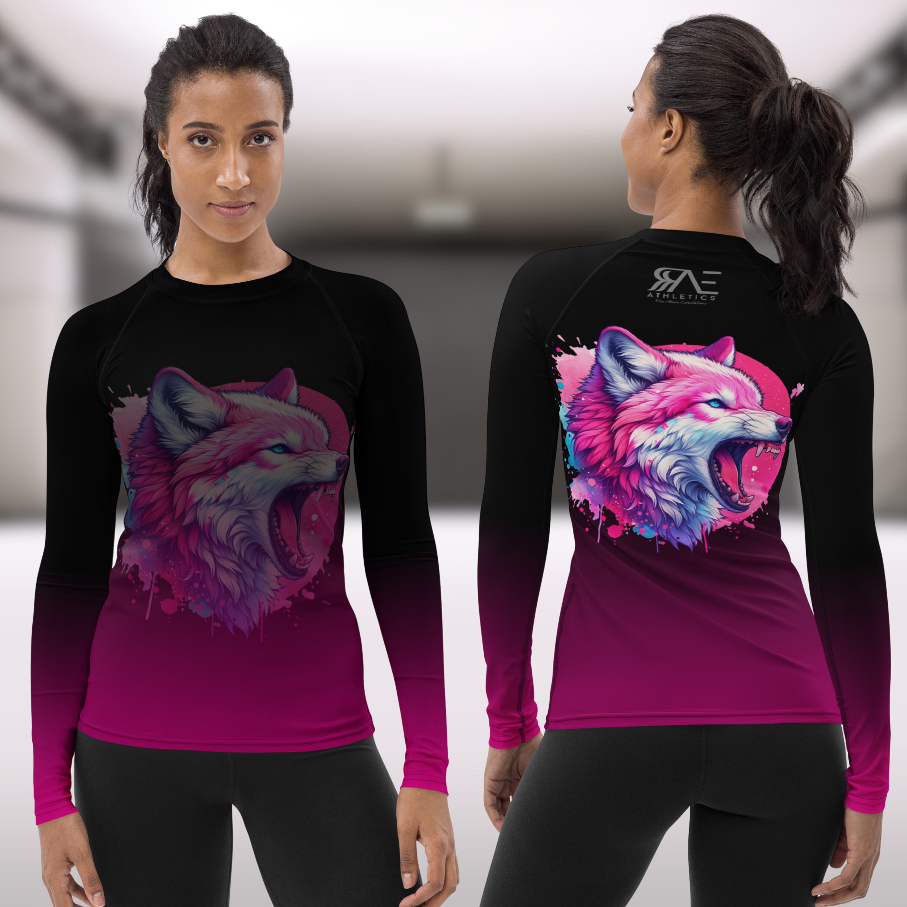 Jiu Jitsu Rashguard Alpha Wolf | BJJ Rash Guard for Kids Women Men ...