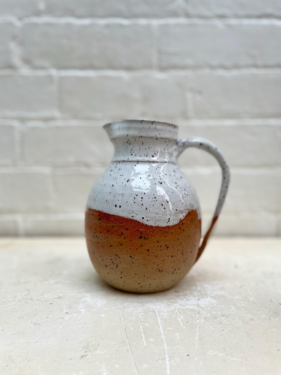 Rustic Farmhouse Style Ceramic Jugs in White - Etsy