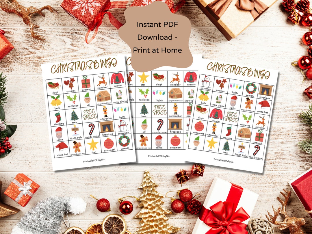 Christmas Bingo Includes 8 Bingo Cards and Calling Cards for Classroom ...