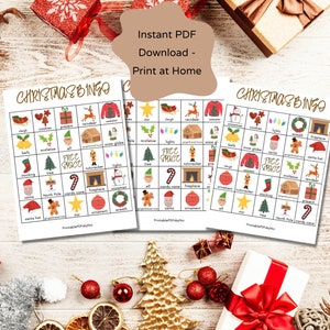 Christmas Bingo Includes 8 Bingo Cards and Calling Cards for Classroom ...