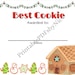 Holiday Cookie Competition Scorecard/ Scoresheet L Editable Digital ...