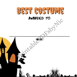 Halloween Costume Contest Scorecard/ Scoresheet L Editable - Etsy