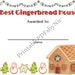 Gingerbread House Contest Scorecard/ Scoresheet L Editable Digital ...