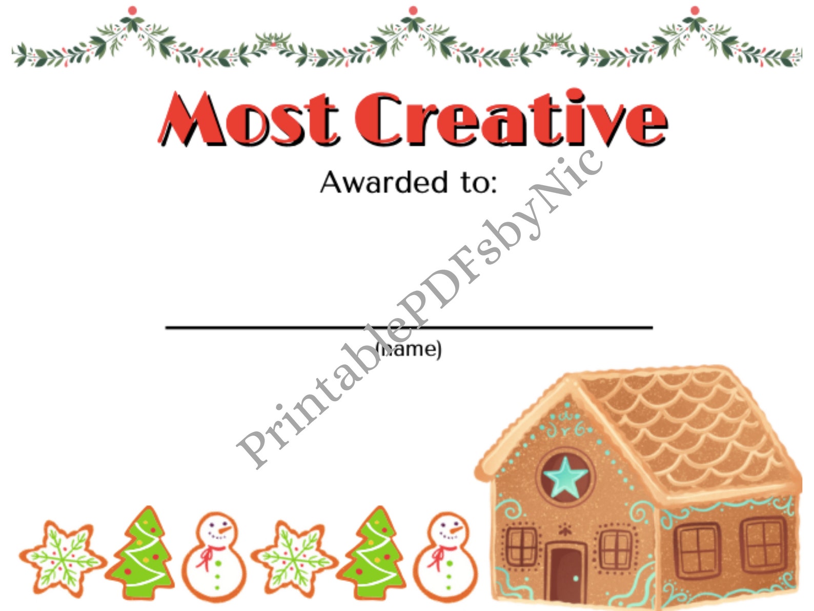 Gingerbread House Contest Scorecard/ Scoresheet L Editable Digital ...