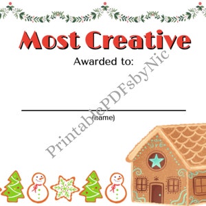 Gingerbread House Contest Scorecard/ Scoresheet L Editable Digital ...