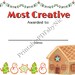 Gingerbread House Contest Scorecard/ Scoresheet L Editable Digital ...