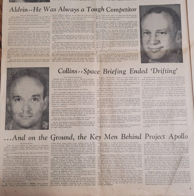 1969 Moon Landing Newspaper | Eugene Register-guard, Apollo 11 - Etsy