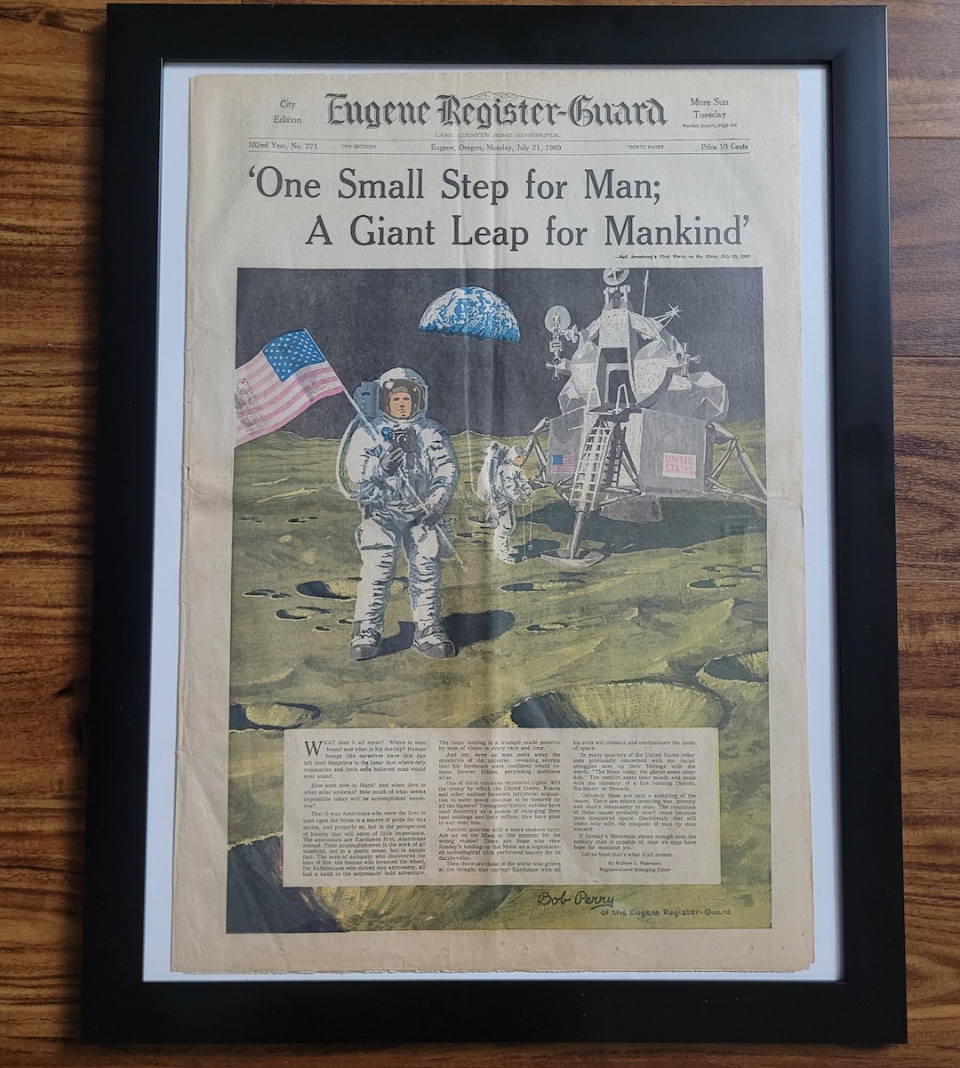 1969 Moon Landing Newspaper | Day After Landing | 15pages Dedicated to ...
