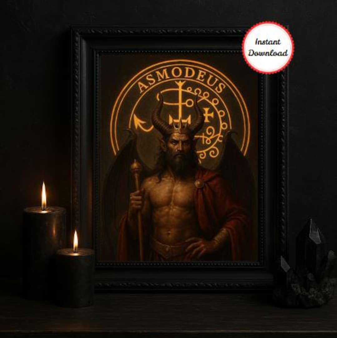 Asmodeus – King of Lust & Vengeance | Dark Fantasy Demon Art Print ...