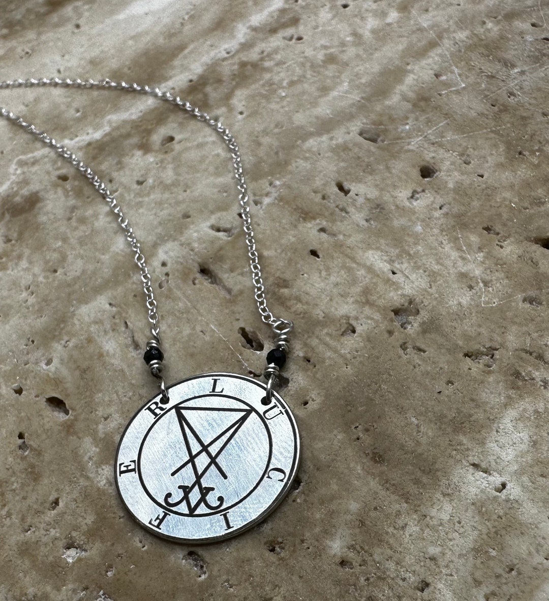 Seal of Lucifer Necklace – Infernal Divine Sterling Silver Sigil ...