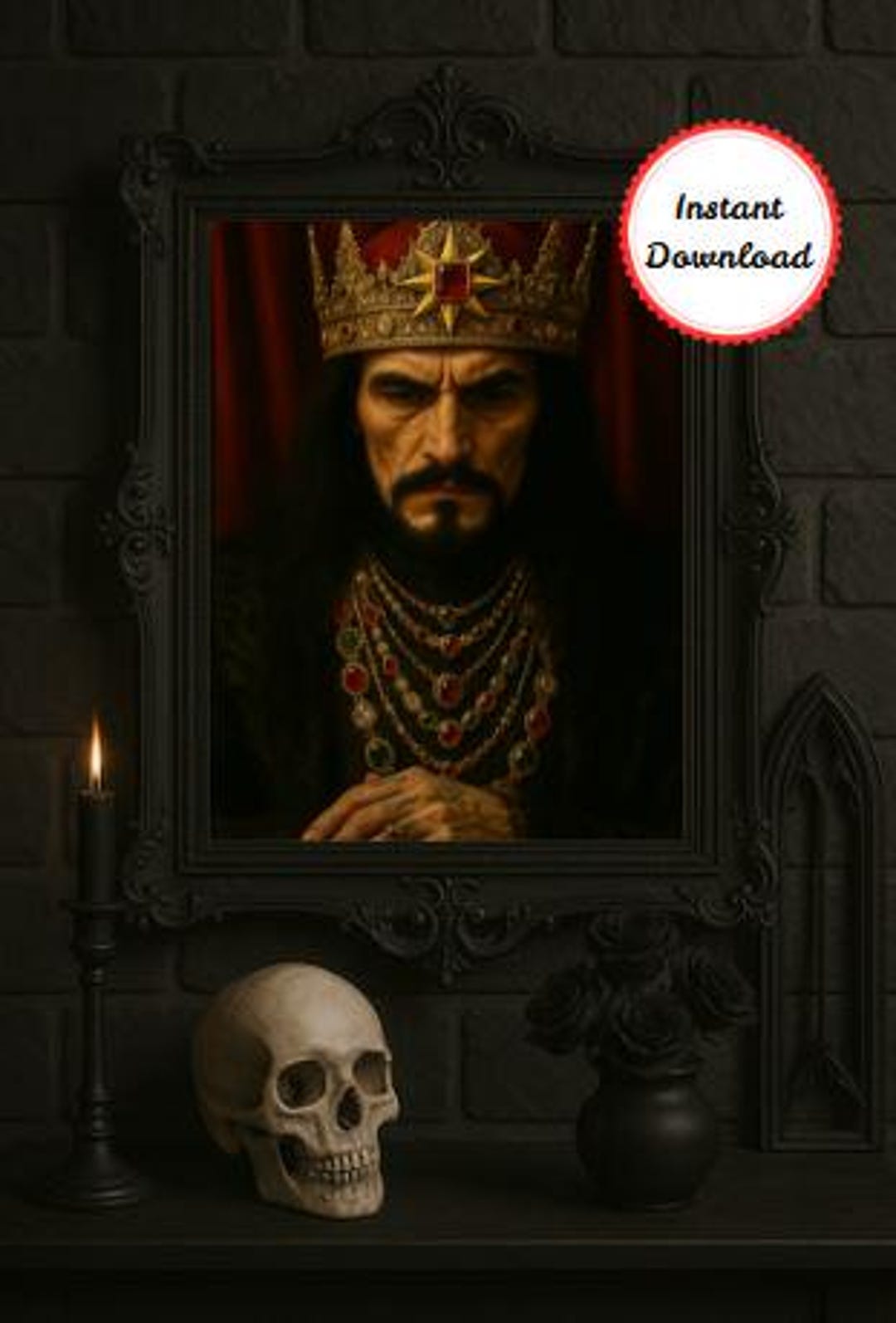 Vlad the Impaler Gothic Art Print: Vampire Lore, Dark Academia Dracula ...