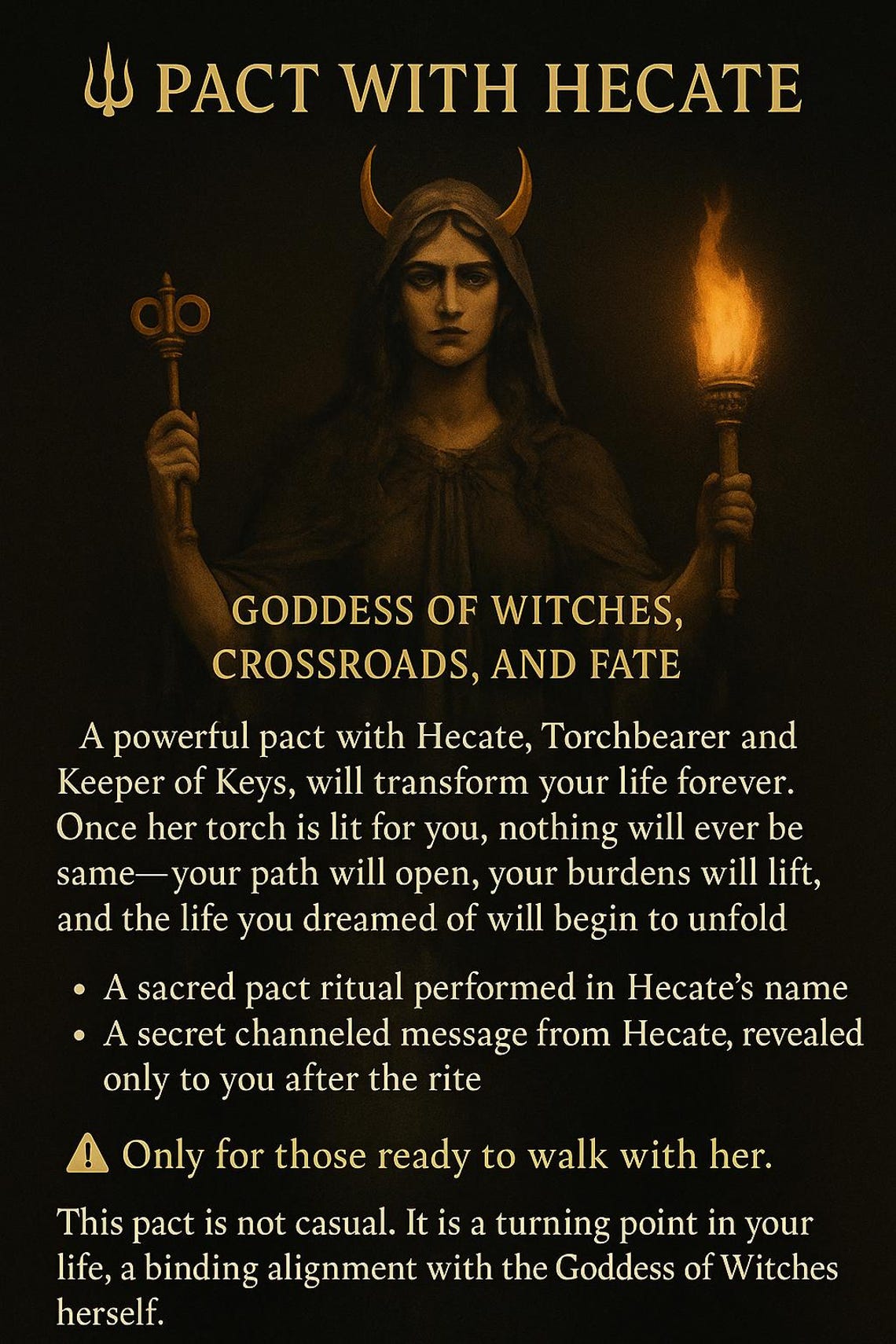 Hecate Pact Rite: Secret Message & Tarot Card - Etsy