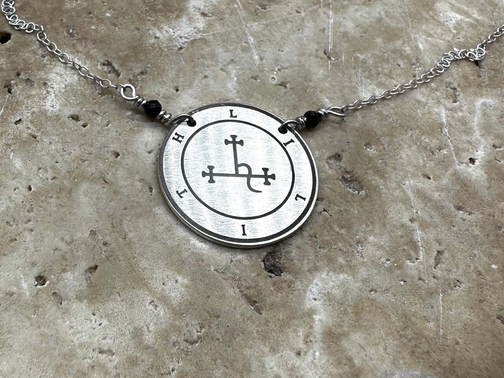 Demon Zodiac Pendant – Infernal Divine Sterling Silver Occult Sigil Necklace - Etsy