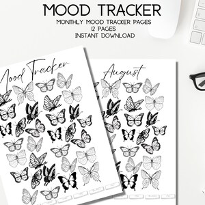 Mood Tracker Printable Bundle Self Care Journal Monthly Mood Tracker ...