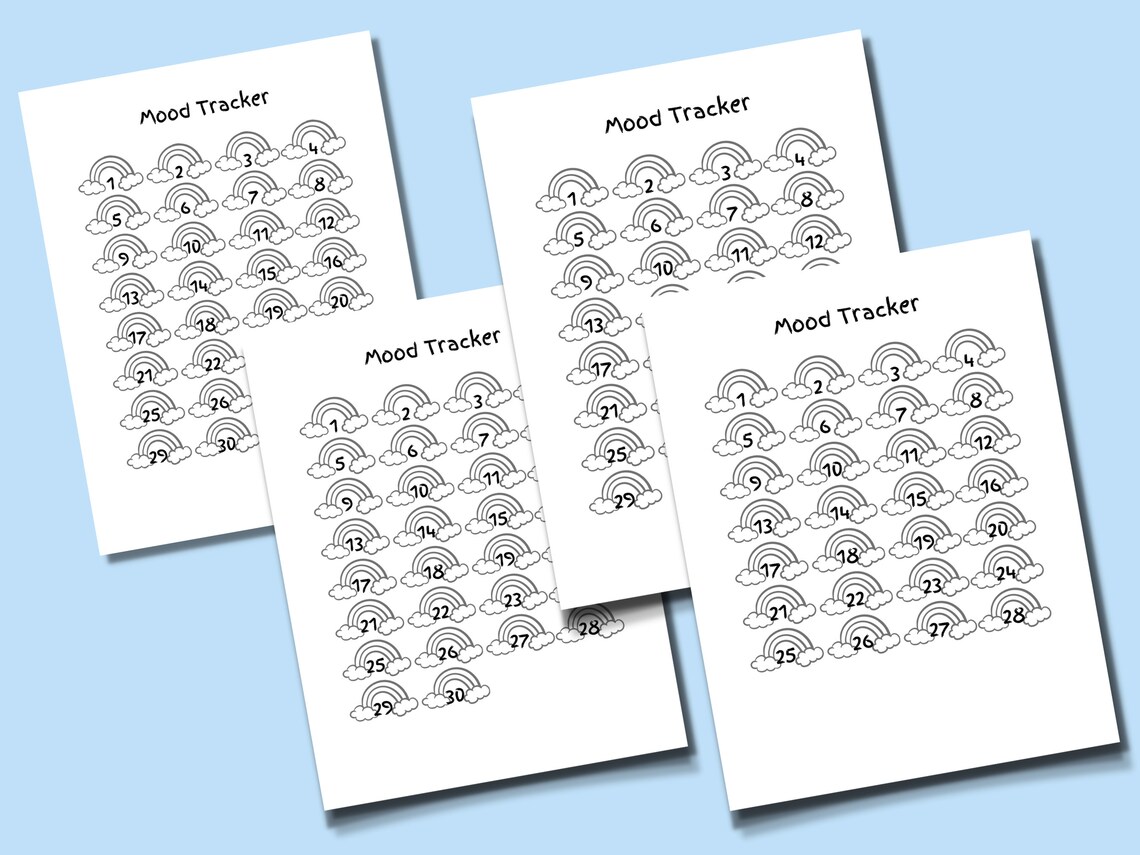 Mood Tracker for Kids Printable Monthly Mood Tracker Mood Chart Journal ...