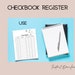 Check Register Printable Bujo Insert Productivity Planner - Etsy