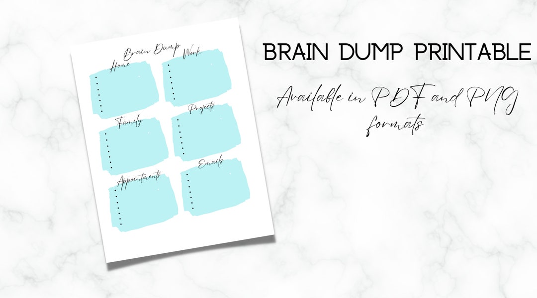 Brain Dump Printable - Template - Thought Organizer - to Do List - ADHD ...