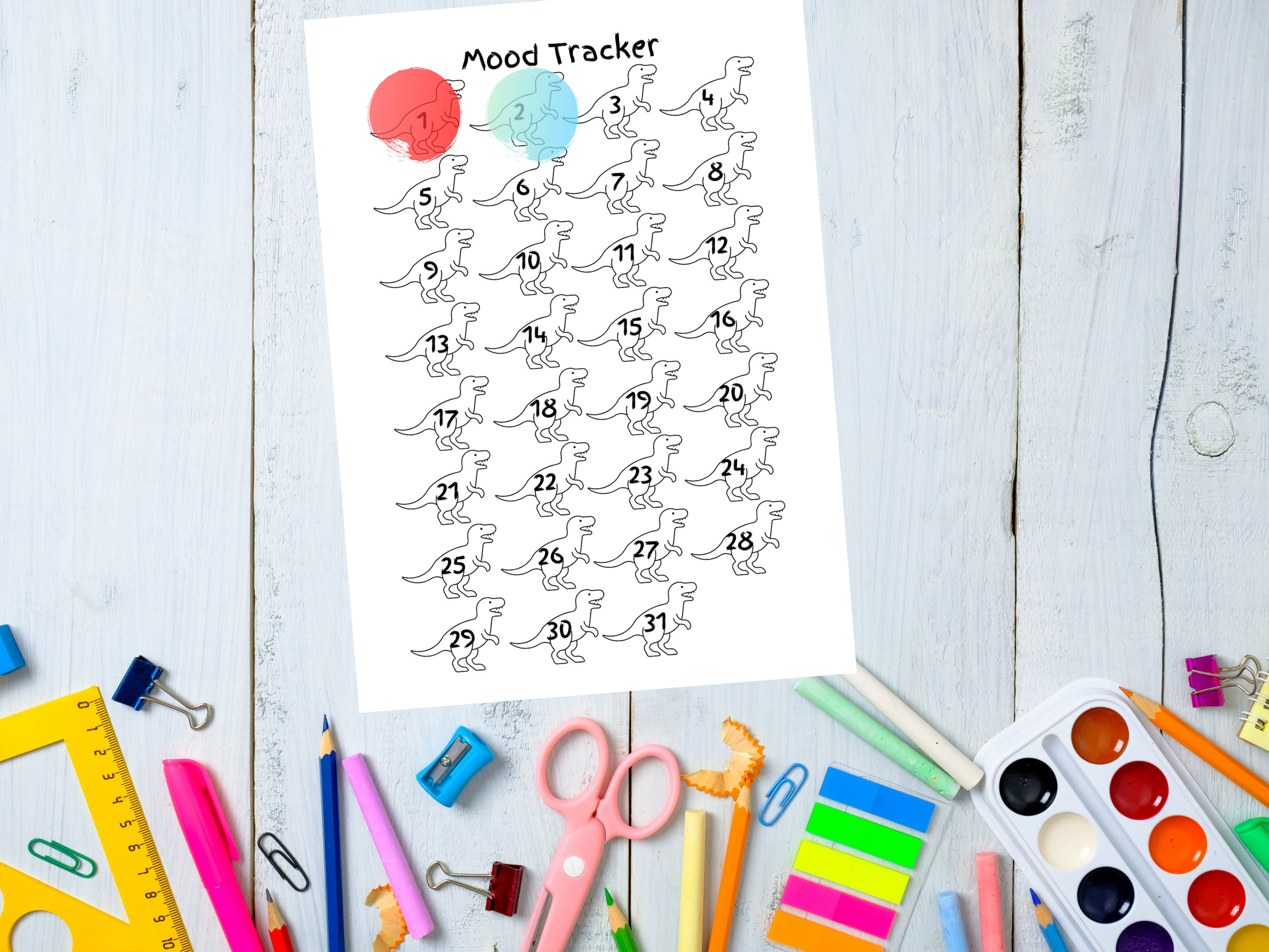 Mood Tracker for Kids Printable Monthly Mood Tracker Mood Chart Journal ...