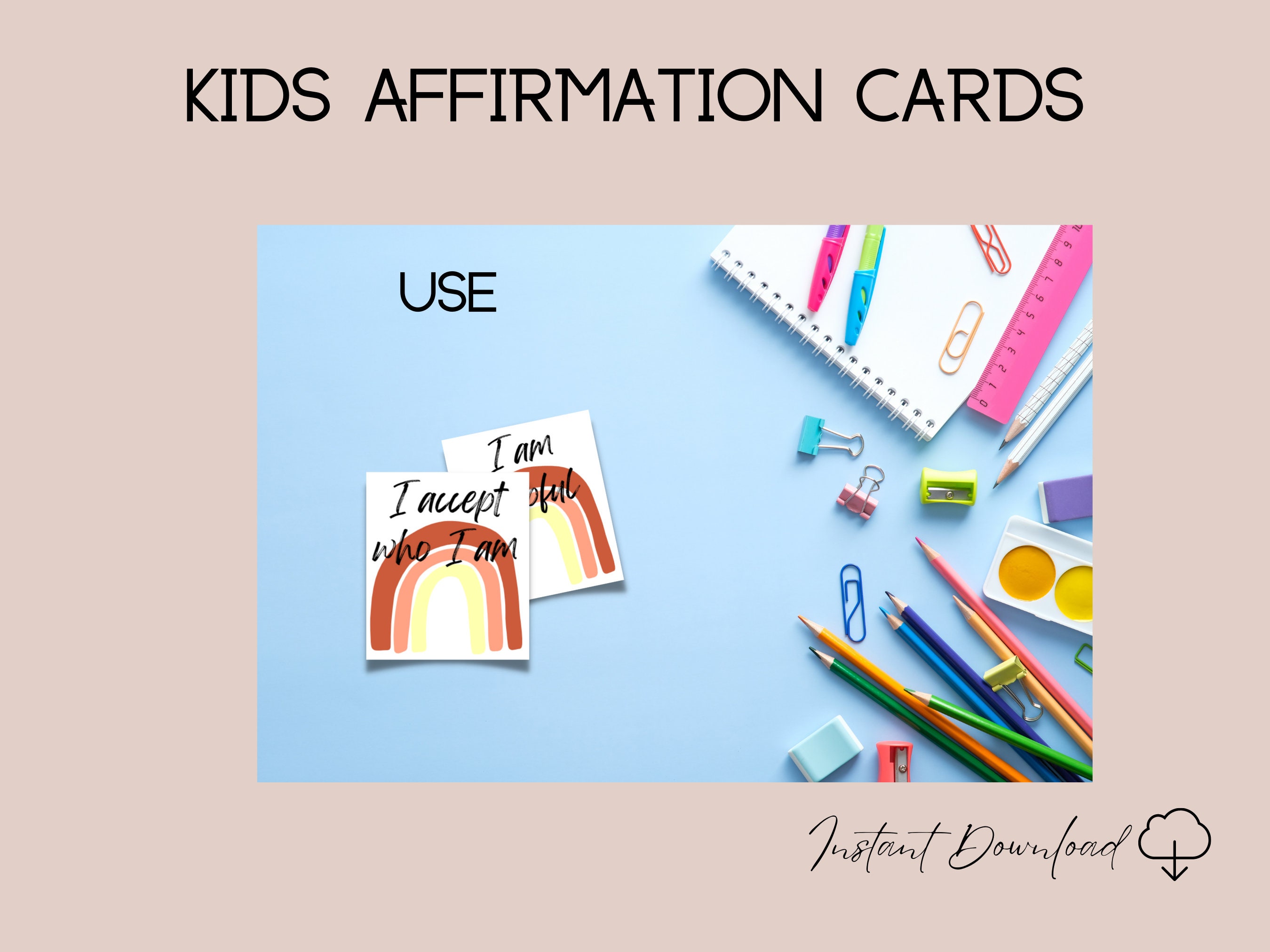 Kids Affirmation Cards Motivational Cards Positive Messages for Kids ...