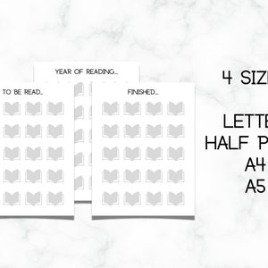 Book Tracker Printable Book Planner Reading Log to Be Read List Reading ...