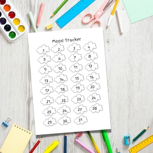 Mood Tracker for Kids Printable Monthly Mood Tracker Mood - Etsy