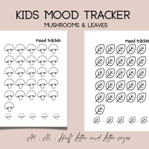 Kids Mood Tracker Printable Bundle Monthly Mood Tracker Mood Chart ...