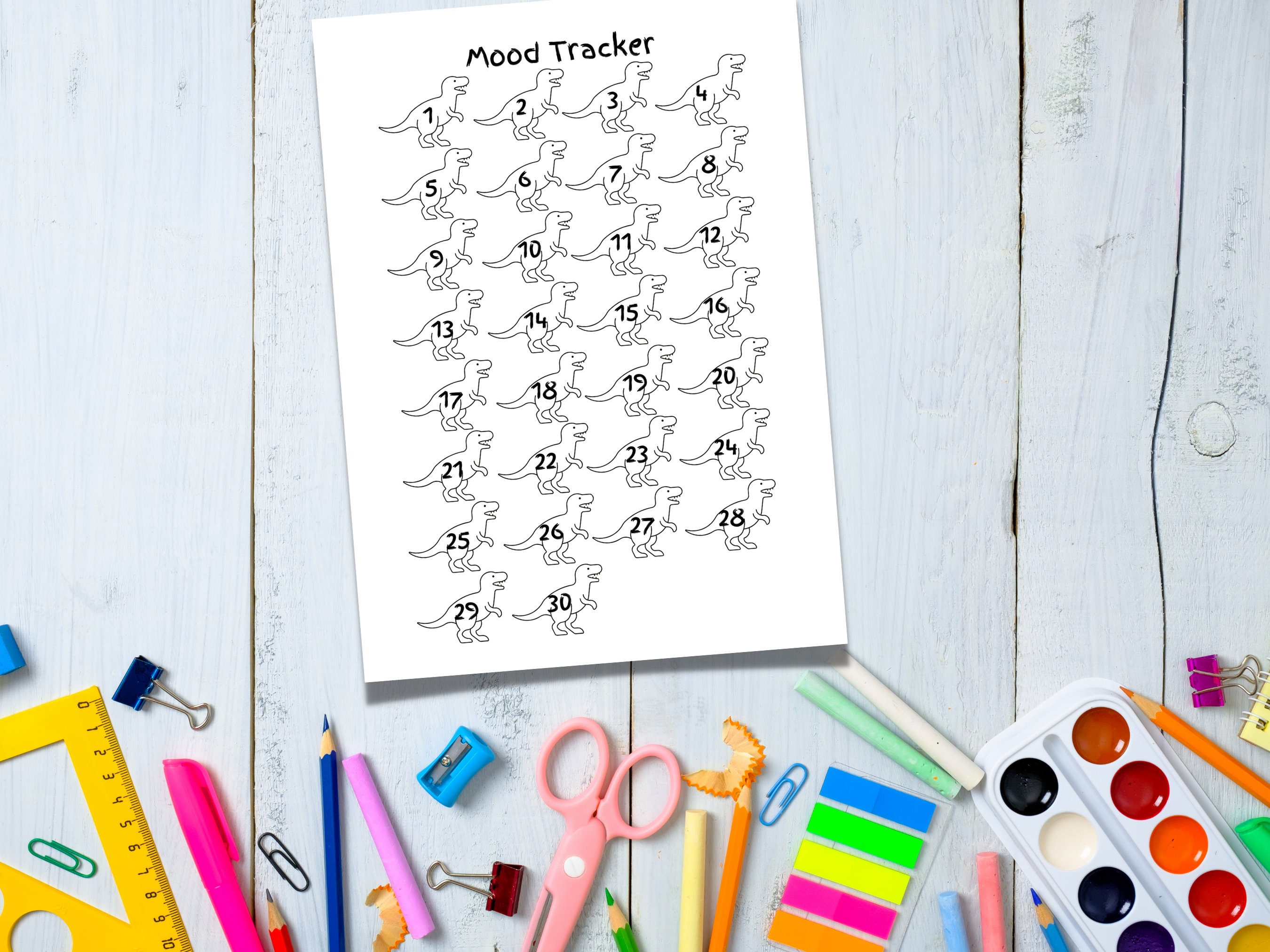 Mood Tracker for Kids Printable Monthly Mood Tracker Mood Chart Journal ...