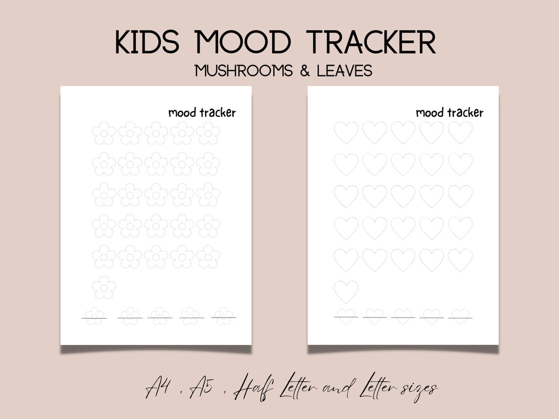 Kids Mood Tracker Printable Bundle Monthly Mood Tracker Mood Chart ...