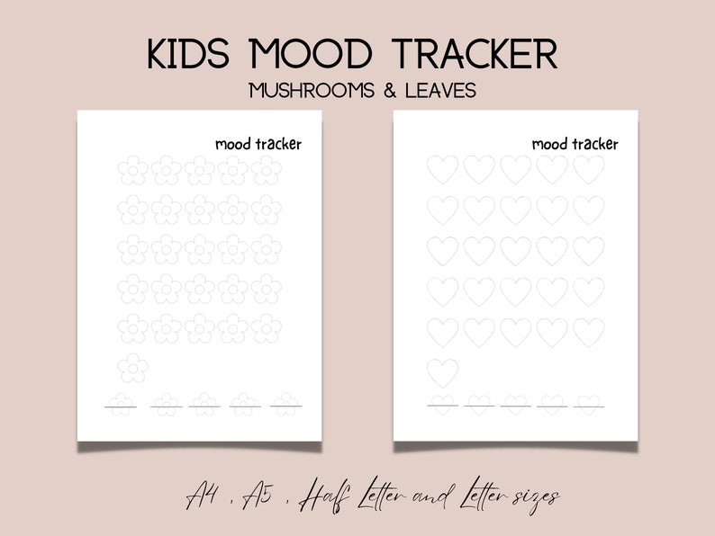 Kids Mood Tracker Printable Bundle Monthly Mood Tracker Mood Chart ...