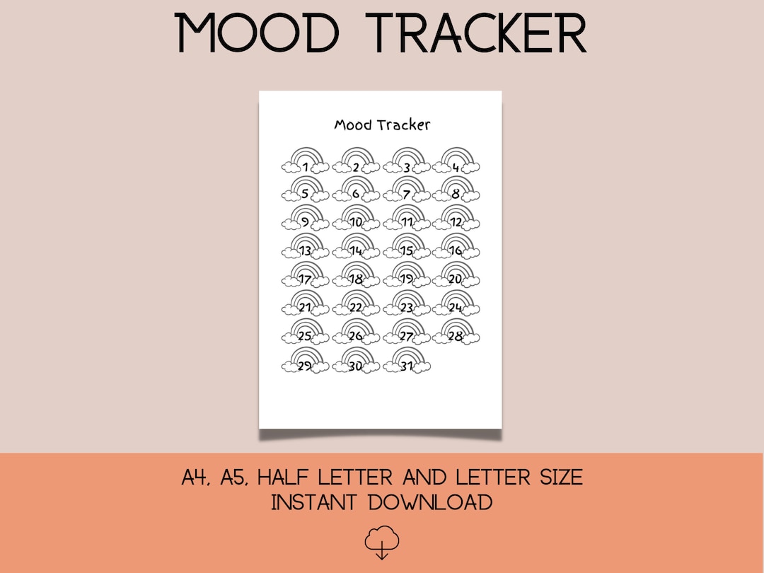 Mood Tracker for Kids Printable Monthly Mood Tracker Mood Chart Journal ...