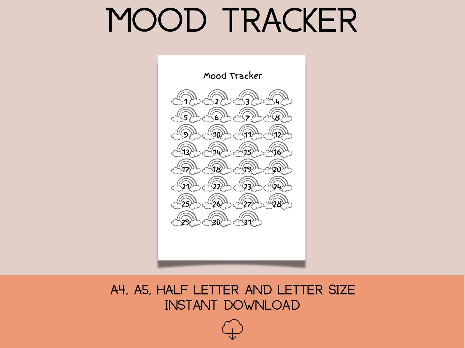Mood Tracker for Kids Printable Monthly Mood Tracker Mood Chart Journal ...
