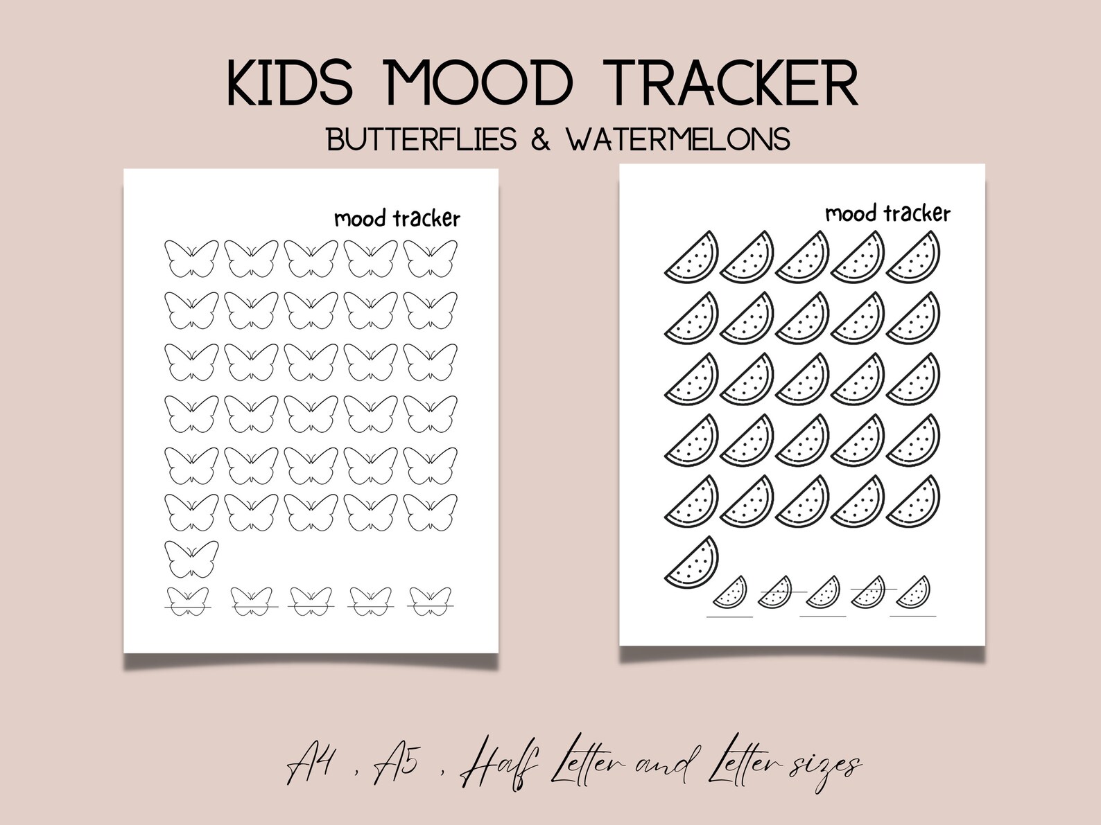 Kids Mood Tracker Printable Bundle Monthly Mood Tracker Mood Chart ...