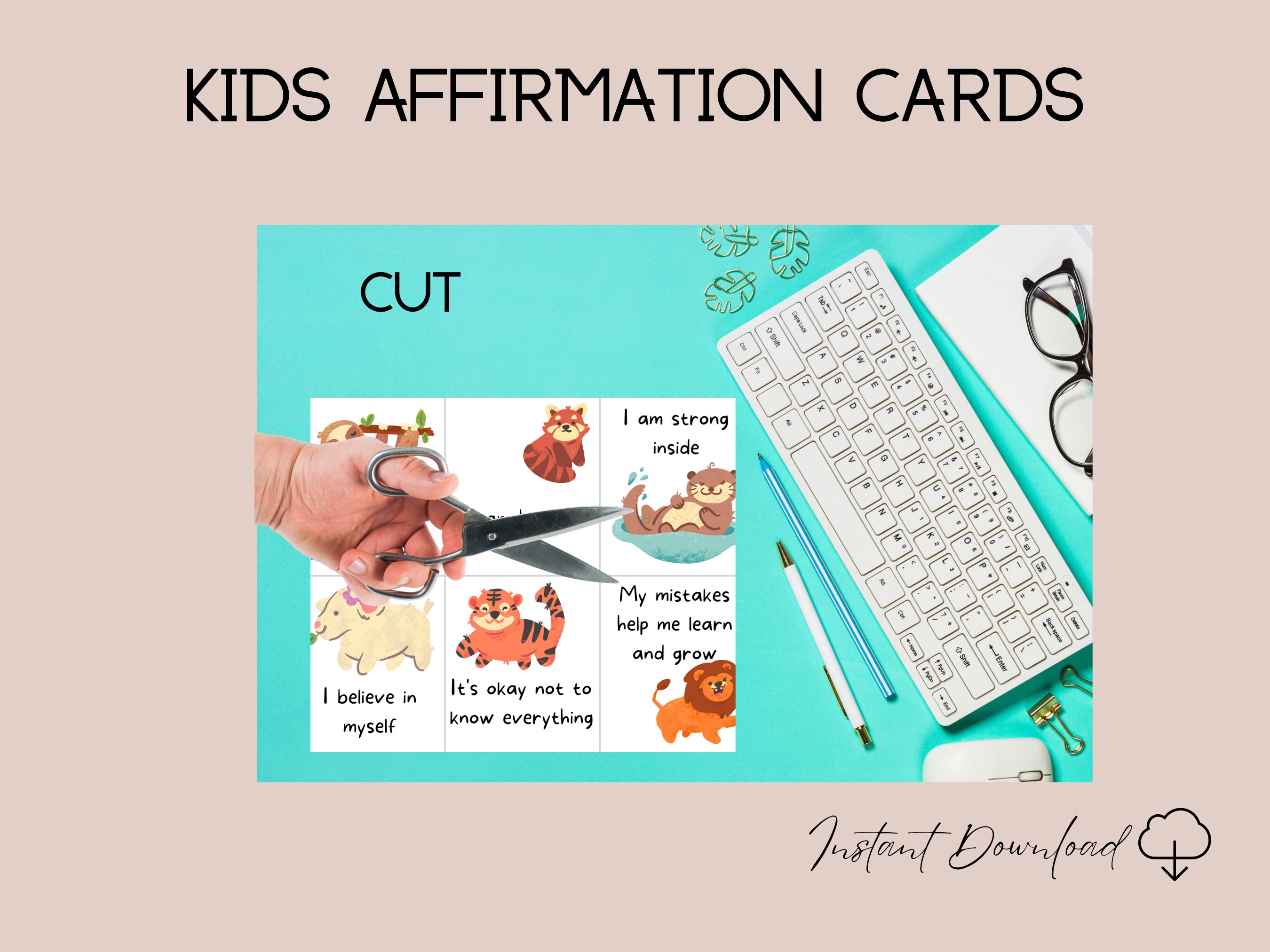 Kids Affirmation Cards Motivational Cards Positive Messages for Kids ...