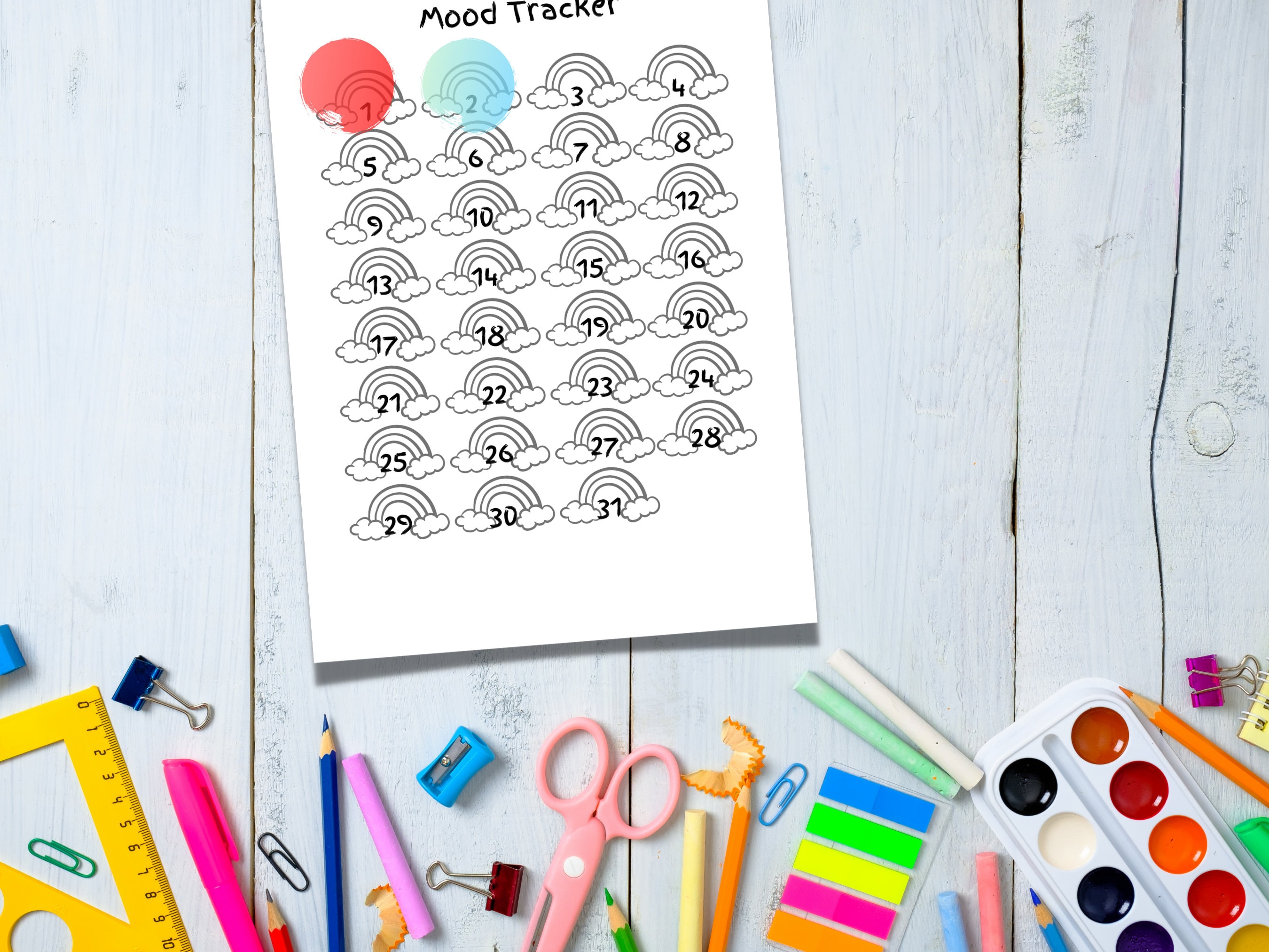Mood Tracker for Kids Printable Monthly Mood Tracker Mood Chart Journal ...