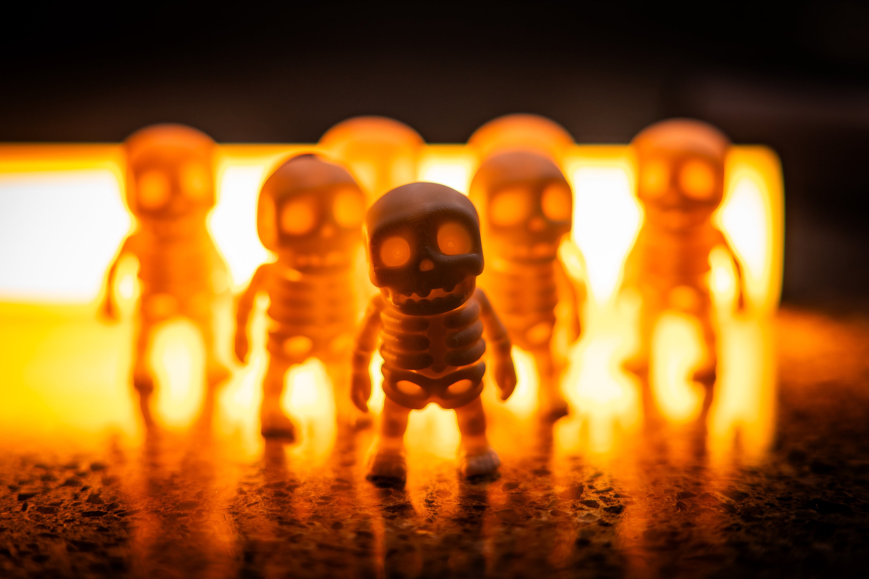 3D Printed tiny Skeletons Halloween Fun - Etsy