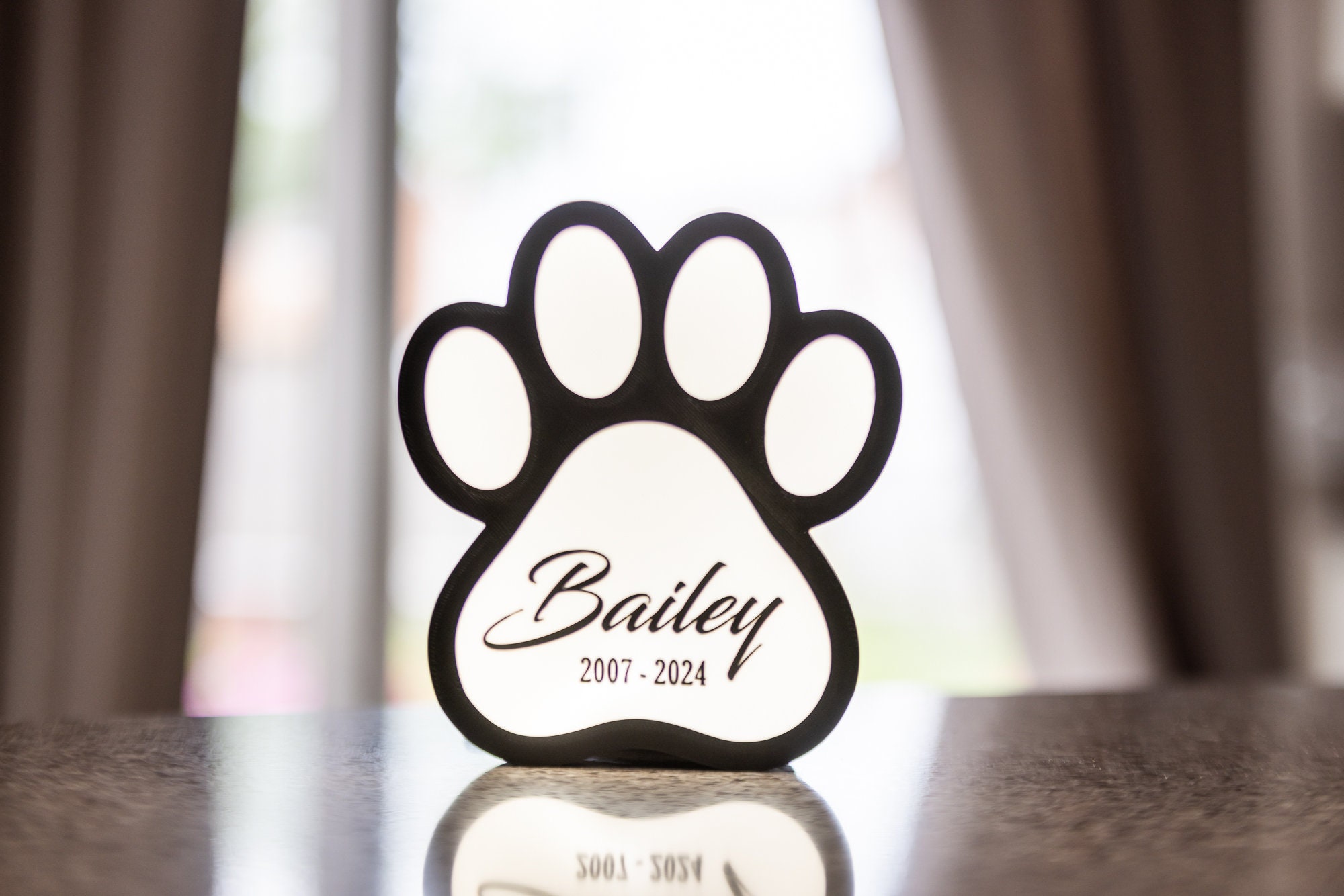 Personalized 3D Printed Pet Memorial Light-up Lamp Pet Memorial Lamp ...