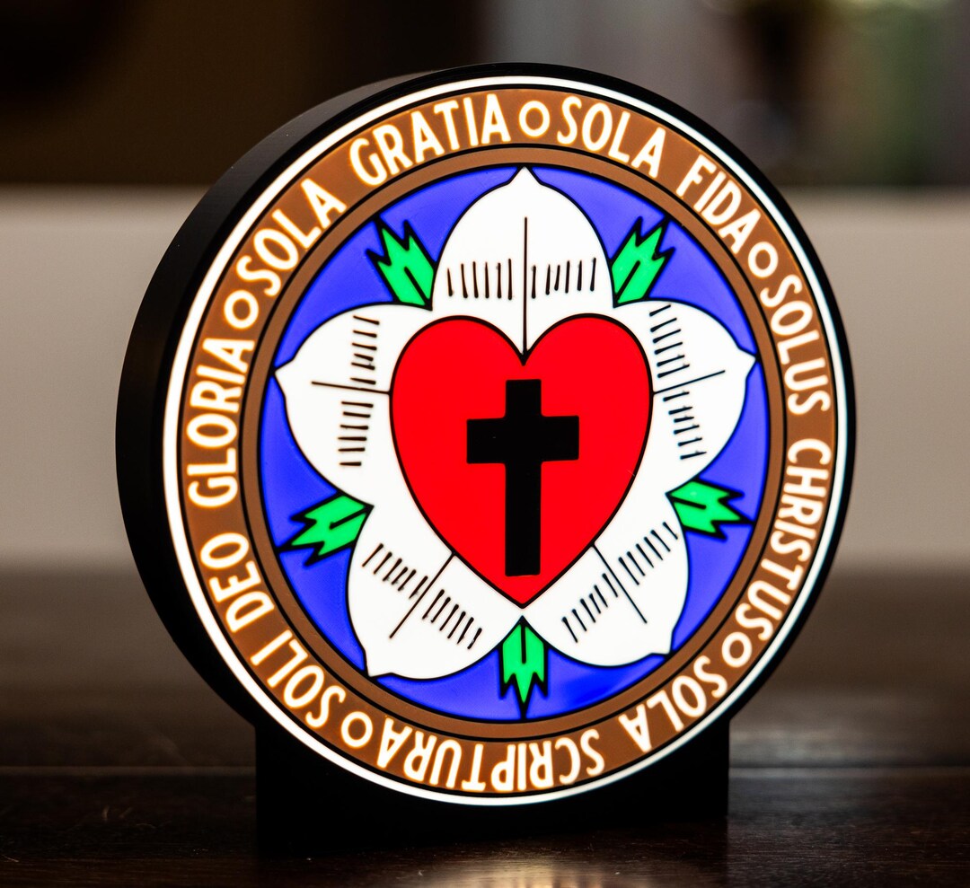 Lutheran Five Solas Lightbox: 3d-printed Reformation Sign - Etsy