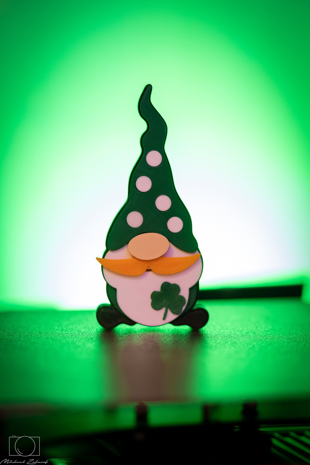 St. Patrick's Day Gnome, Bar Decor, March 17, Gift Green Gnome, 3D ...