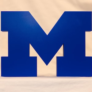 University of Michigan Block M Decor: Maize & Blue 3D Printed Letter - Etsy