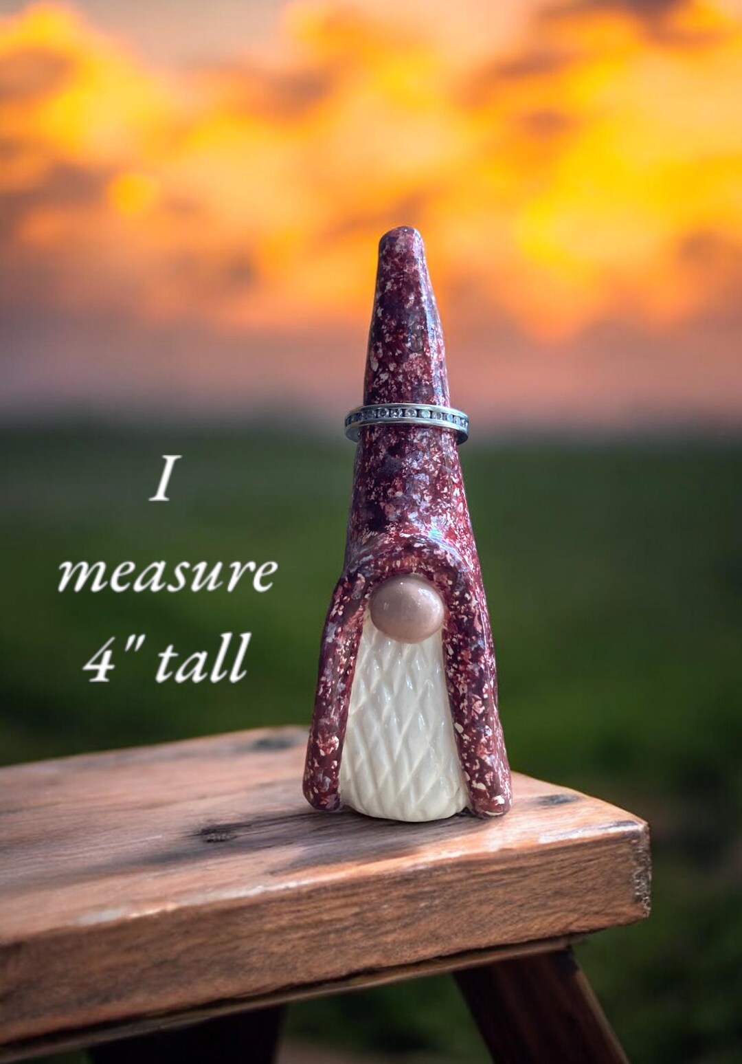 Handmade Gnome Ring Holder - Tree Cone - Jewelry Keeper - Ring Stand ...