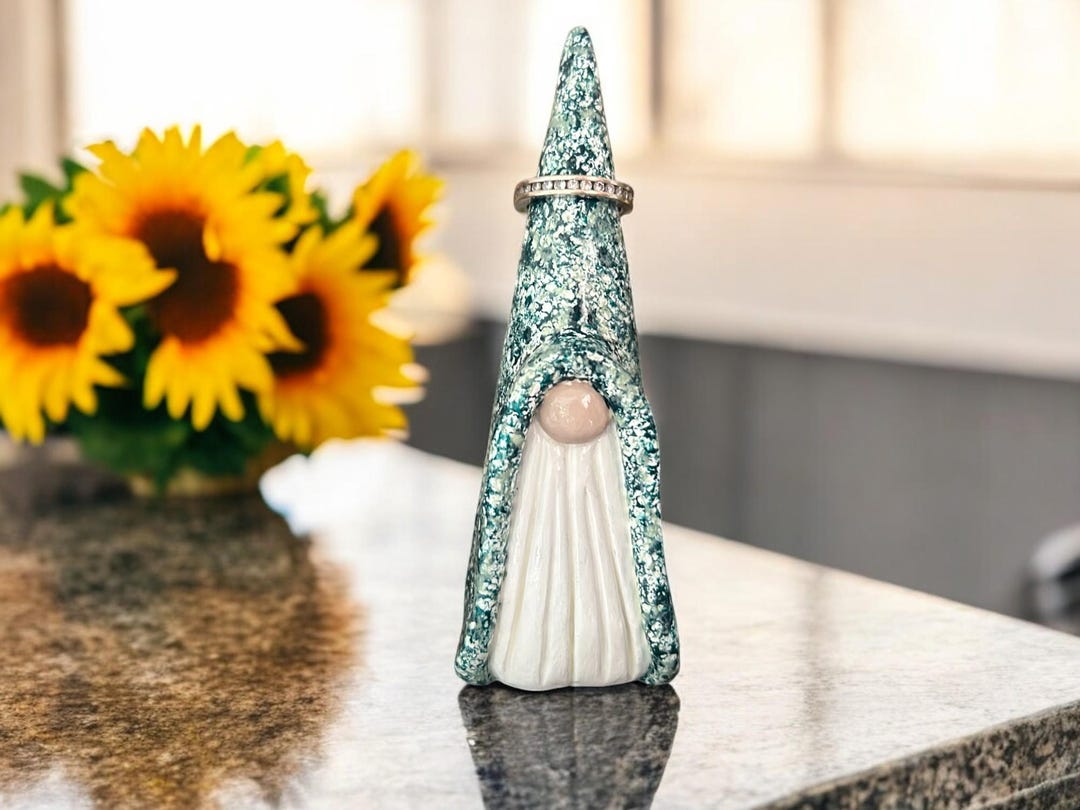 Handmade Gnome Ring Holder Ring Cone Jewelry Keeper Ring Stand Ceramic ...