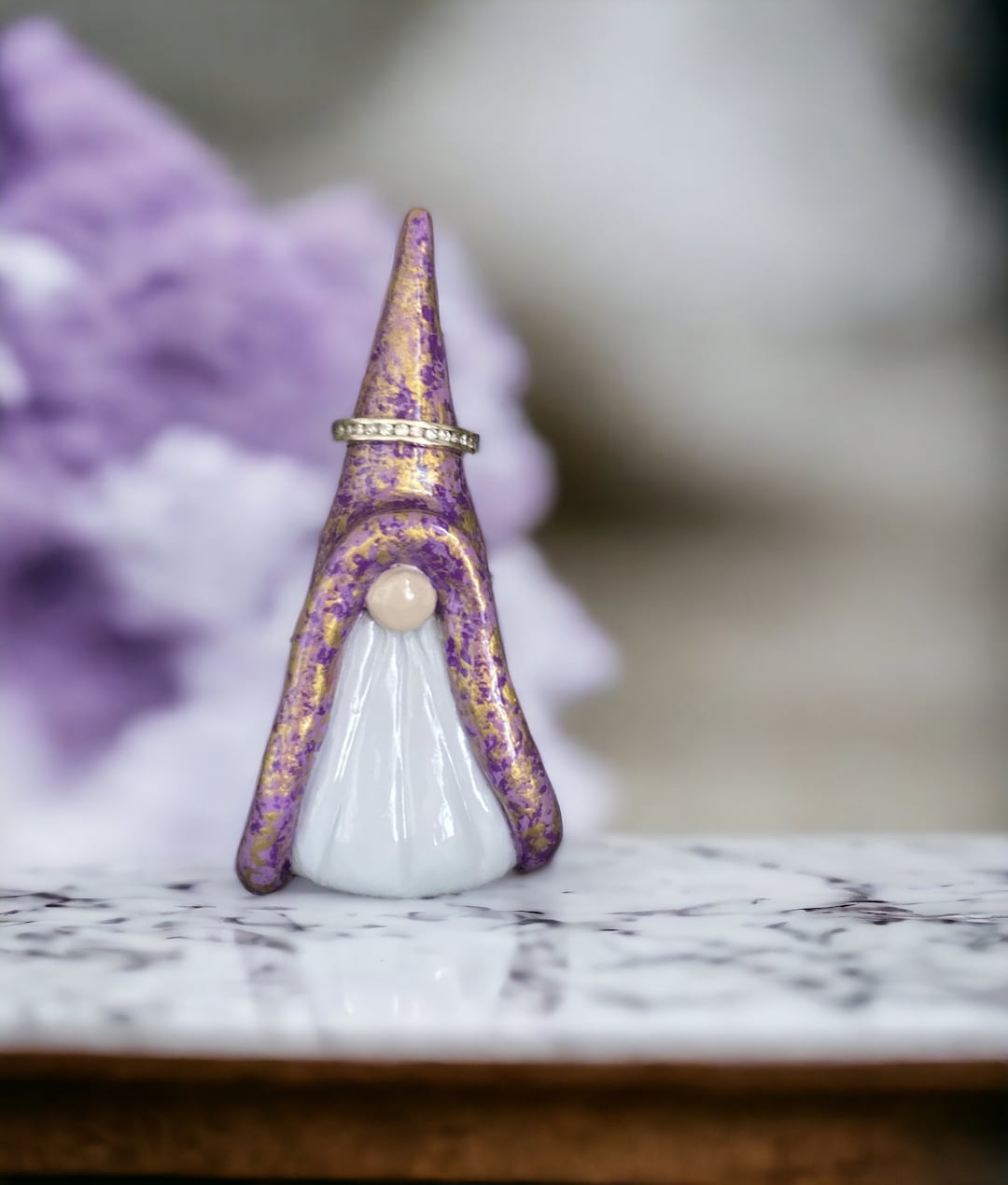 Handmade Gnome Gift Ring Holder, Ring Cone Jewelry Keeper, Ring Stand ...