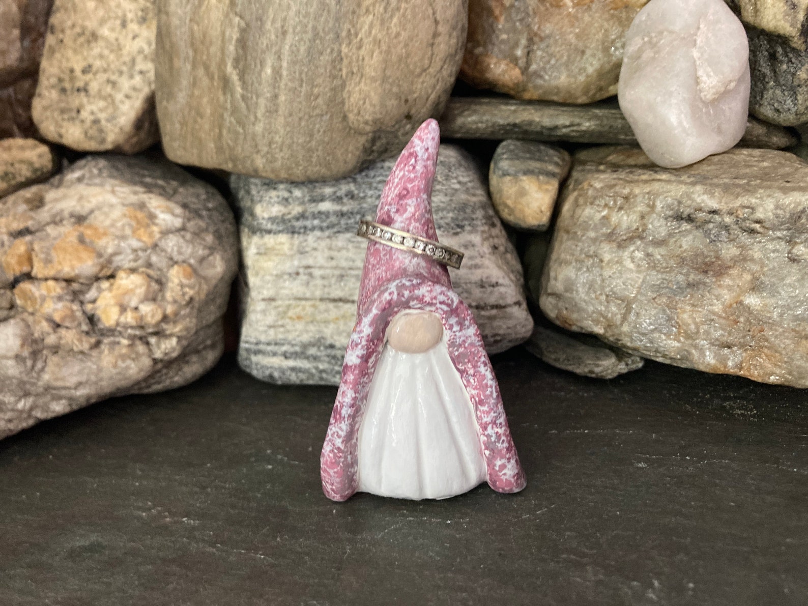 Little Spring Gnome, Handmade Gonk Statue, Air Dry Clay Sculpture ...