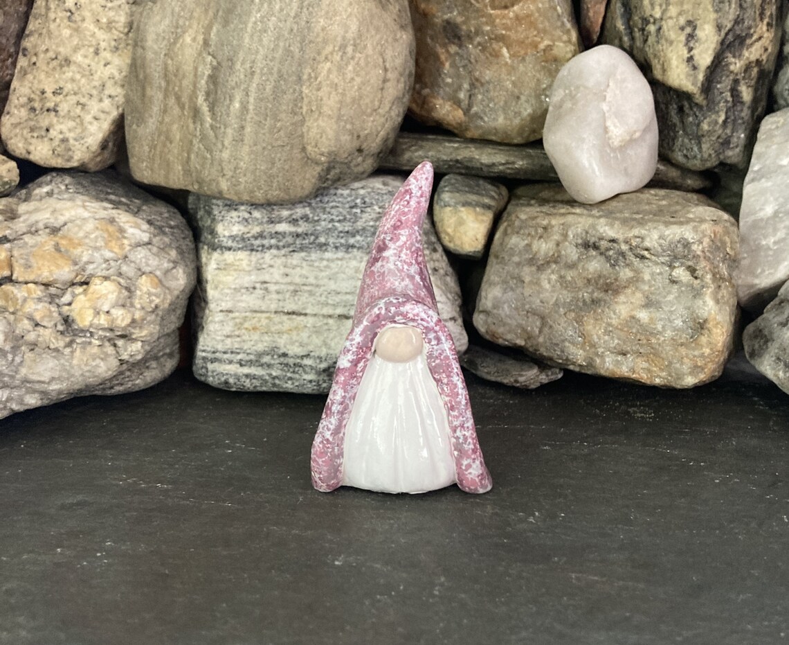 Little Spring Gnome, Handmade Gonk Statue, Air Dry Clay Sculpture ...