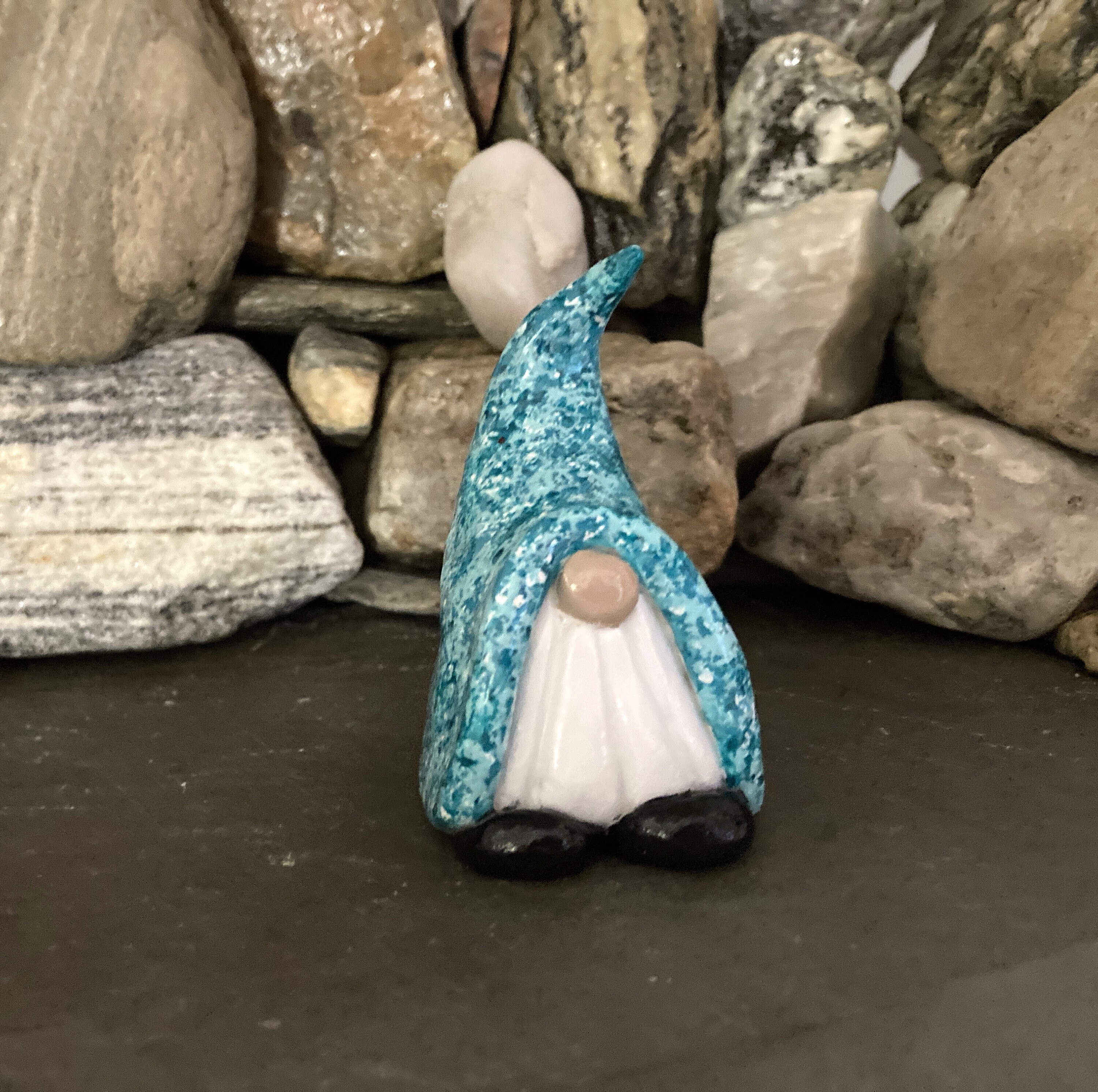 Ezra the Gnome Handmade Gonk Statue Air Dry Clay Sculpture Footed ...