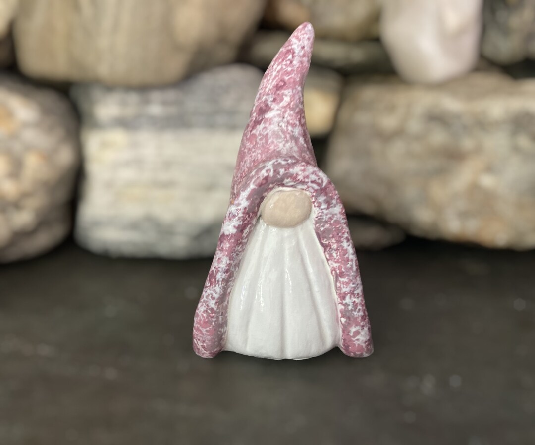 Little Spring Gnome - Handmade Gonk Statue - Air Dry Clay Sculpture ...